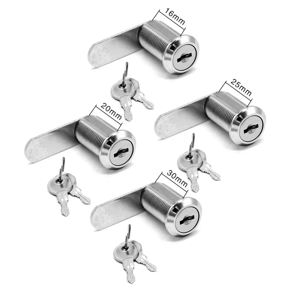 Lock Set with 2 Keys: 16/20/25/30mm Door Barrel Drawer Cupboard Cabinet ...