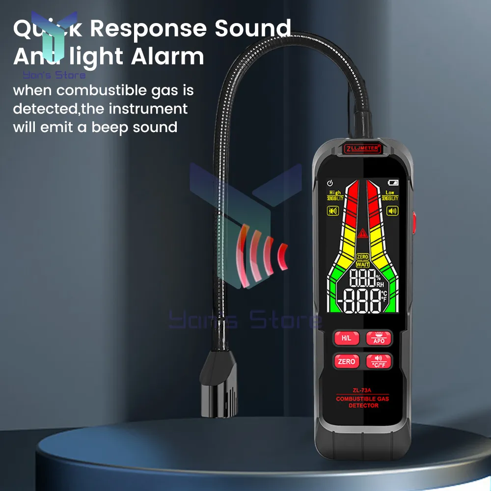 ZL72A ZL73A Gas Leak Detector 50 10000ppm Sound Alarm Combustible ...