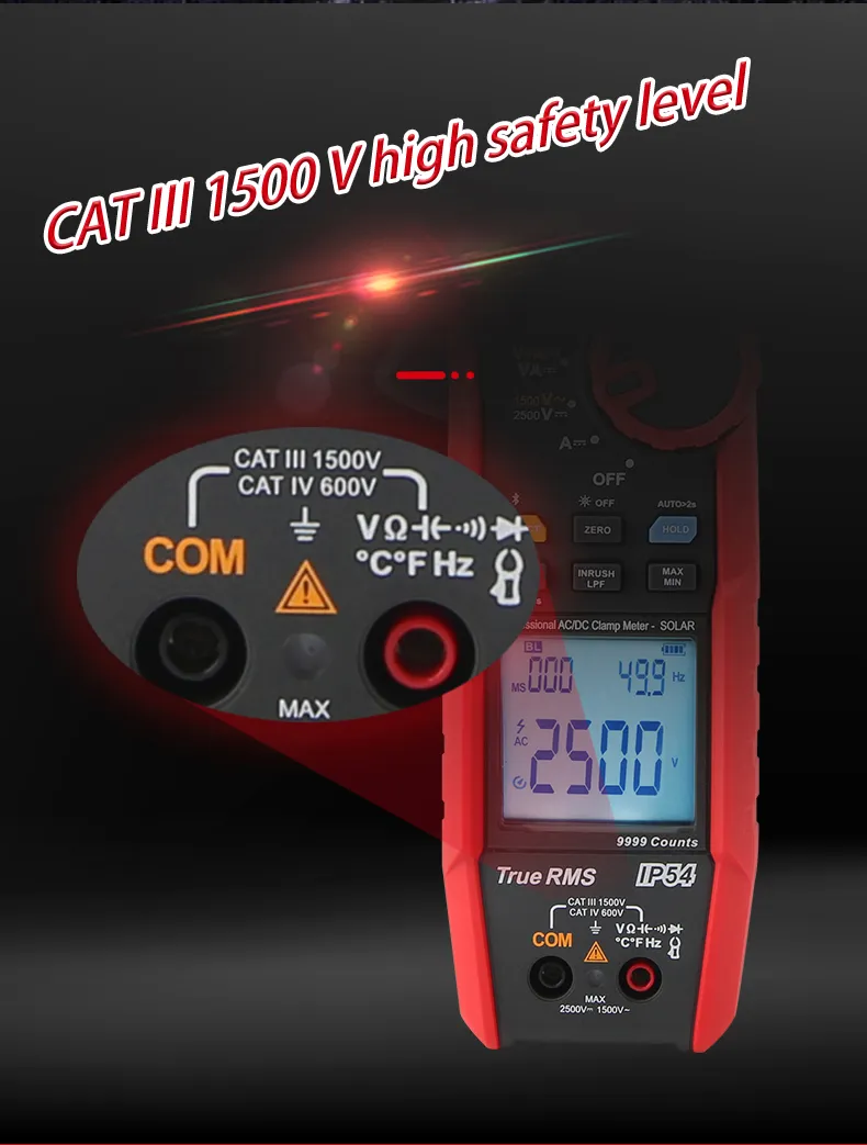 UNI-T UT219PV Digital Clamp Meter AC DC Pliers Ammeter Voltmeter 1000A ...