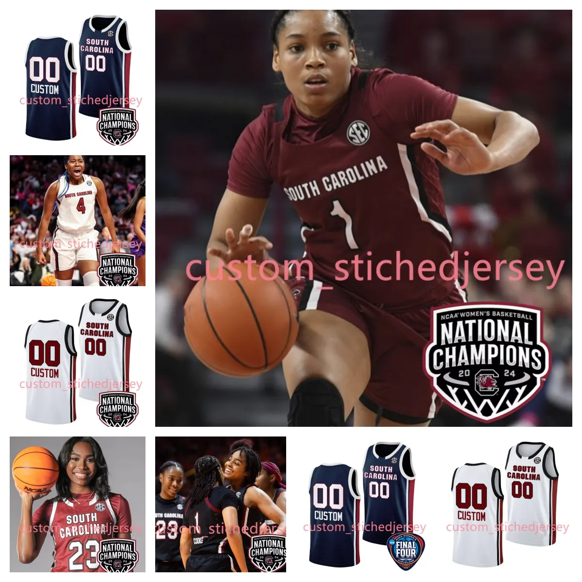 2024 Women's Basketball National Champions Zia Cooke Aliyah Boston ...