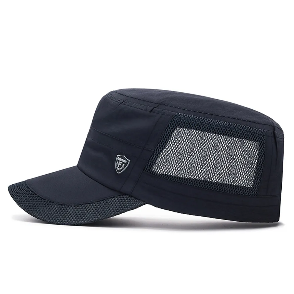 Flat Cap For Men Unisex Cadet Army Cap Cotton Twill Flat Top Cap ...