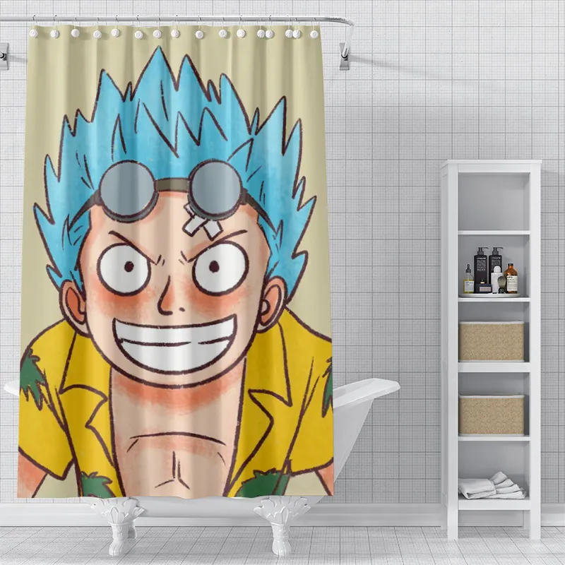 Home shower curtains waterproof fabric animal print anime style 70.9 × ...