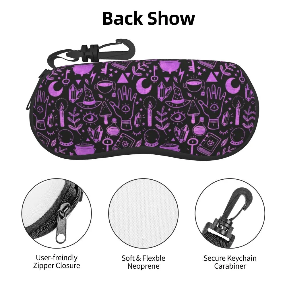 Purple Neoprene Zipper Eyeglass Case Textured Protective Box for ...