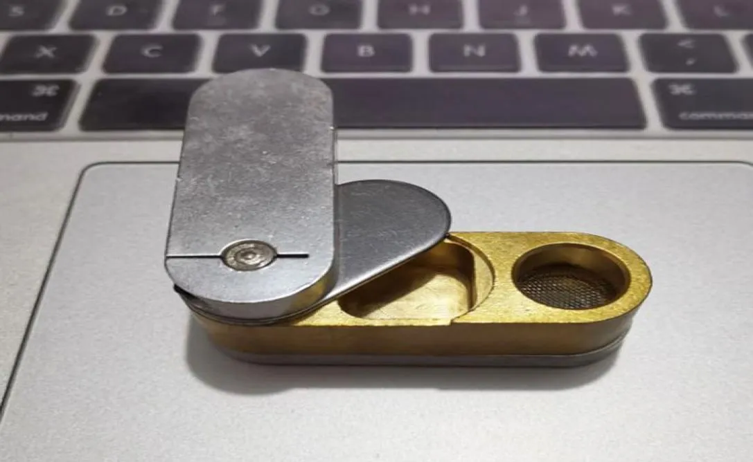 Metal Folding Pipes Design Two Layer Metal Pipe Hand Tobacco Pipes ...