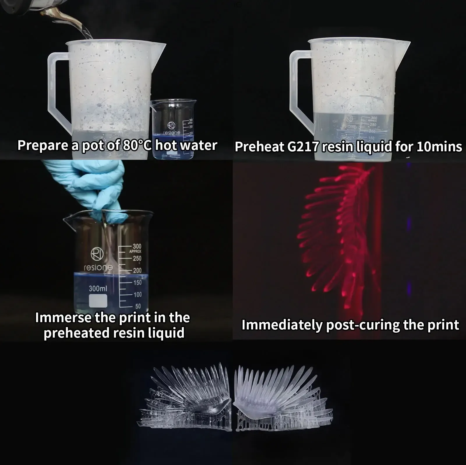 Resione G217 Dental Transparent POXY Resin Non Yellowing UV Reshin ...