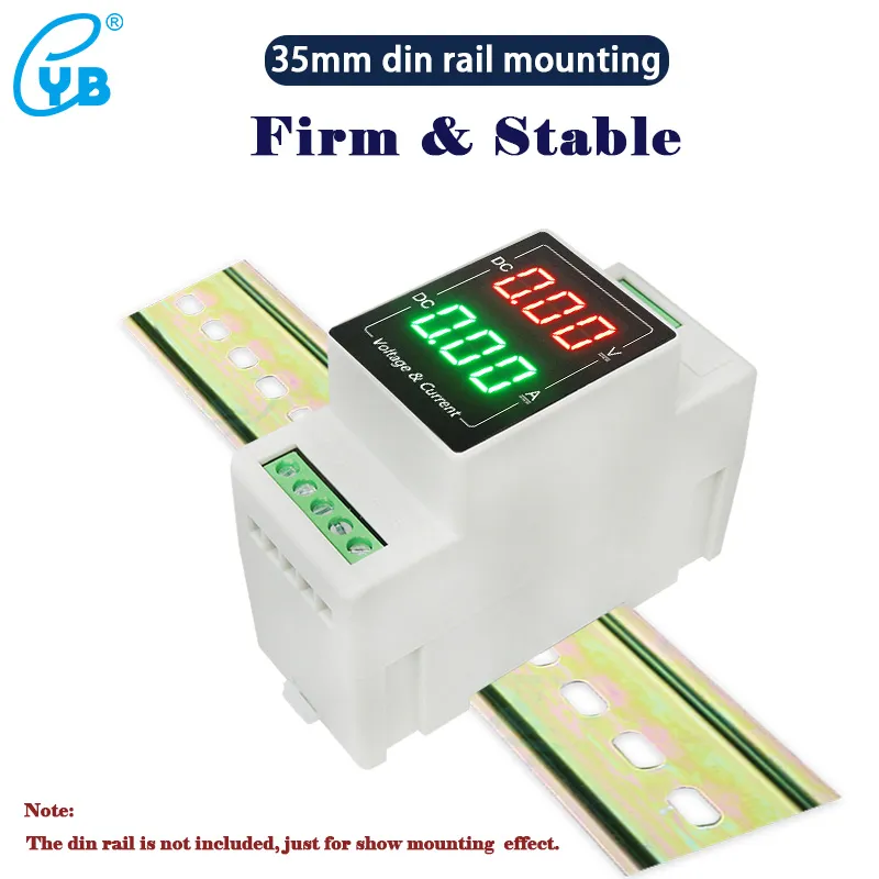 DC Voltmeter Ammeter Din Rail Digital Voltage Current Meter 12 Volt ...