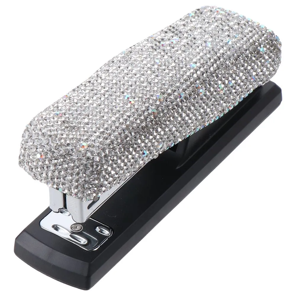 Sparkling Crystal Stapler Kit: Black Base Rhinestone Stapler & Office ...