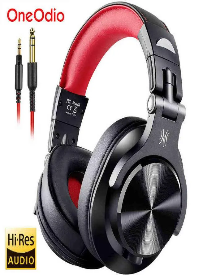 Professional Studio Headphones - Wired Over-Ear DJ Headset with Mic for ...