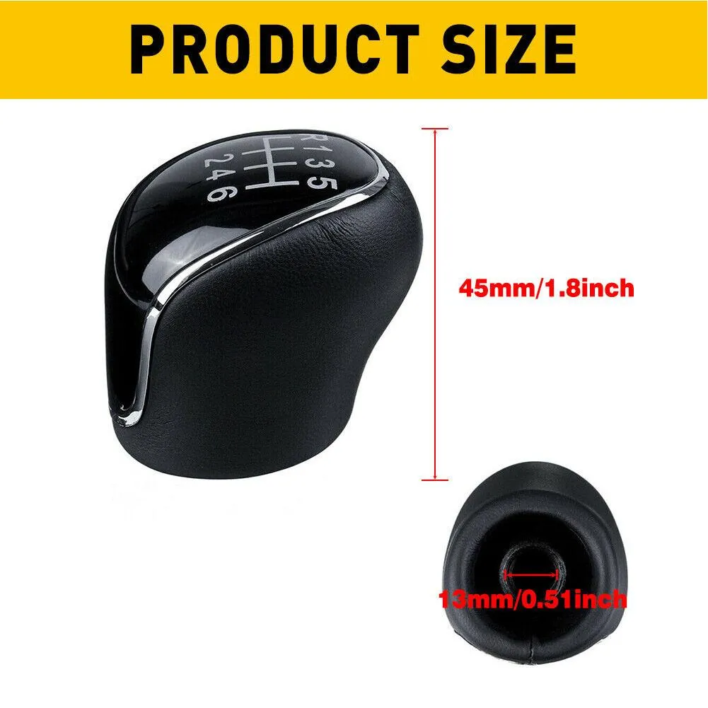 Premium 5/6 Speed Leather Gear Shift Knob Replacement for Ford Focus ...