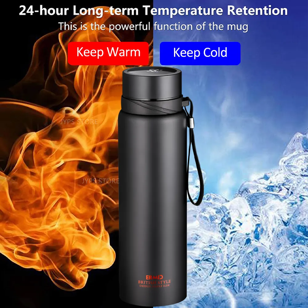 Intelligent 1000ML Smart vacuum flask thermos with Temperature Display ...