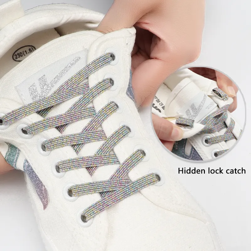 No Tie tying shoelaces - Anchors Flat Elastic Lock...