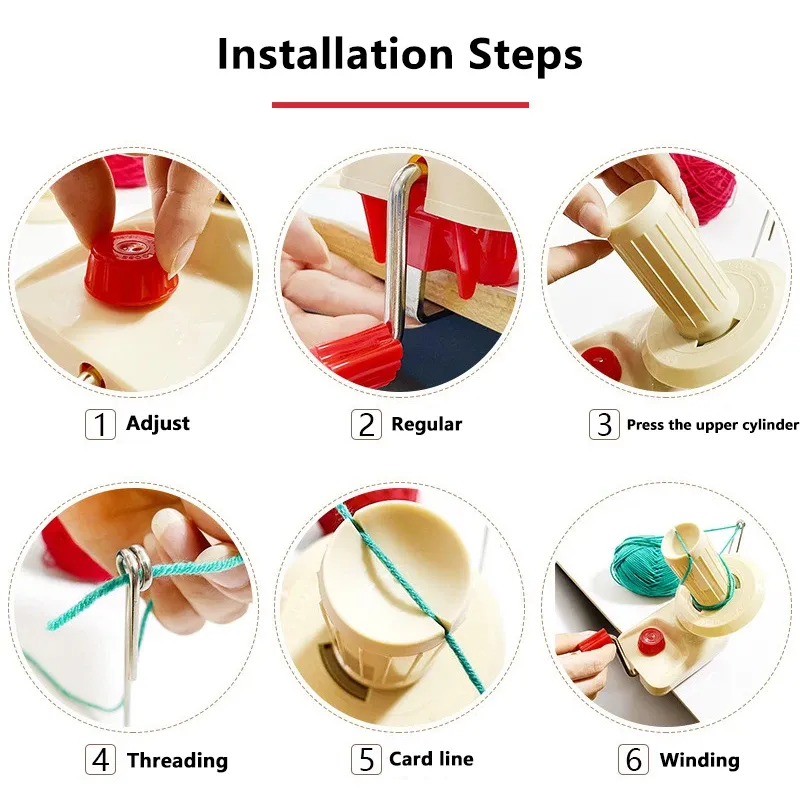 Handheld winder for yarn for DIY Sewing - Manual Operation with String ...