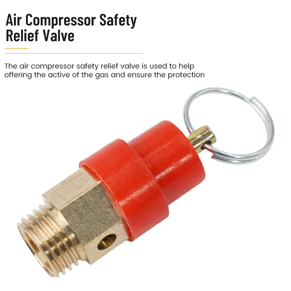 120PSI Brass compressor Safety Relief Valve with Pressure Release Regulator - 1/8'' and 1-4 ...