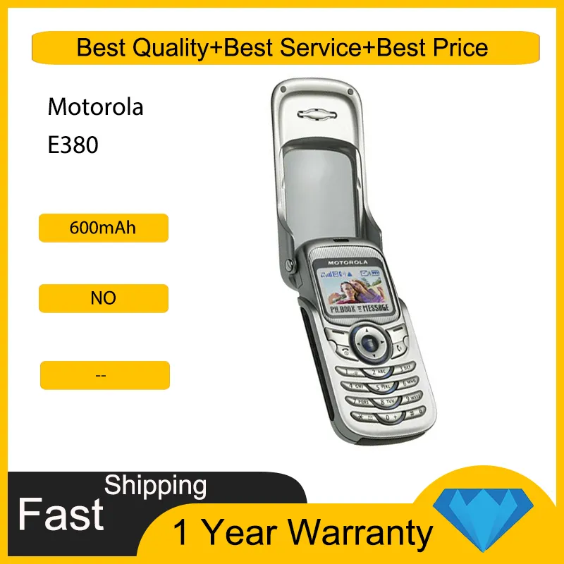 Unlocked Refurbished Motorola E380 Flip Phone - 1 Year Warranty from Dhgate Doogee - price 129.13