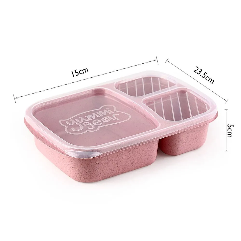 Wheat Straw Lunch Box: Eco-Friendly Bento Compartments for Kids and ...