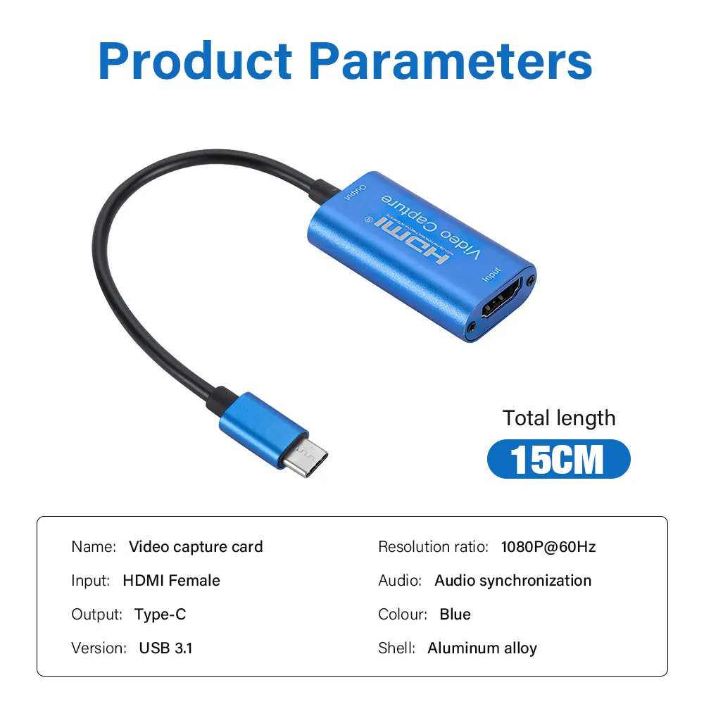 DHgate.com:HDMI to USB Type-C Video Capture Card: Game Streamer, High ...