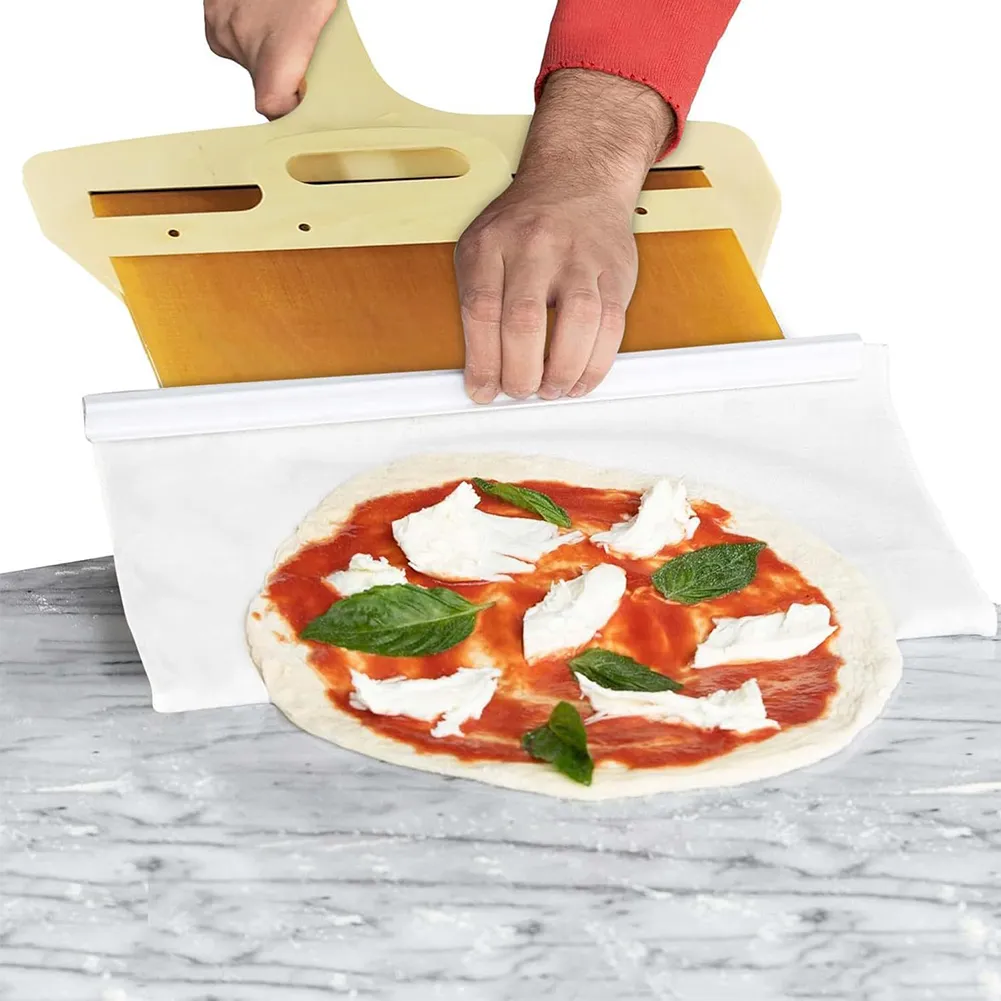 Pizza Board Wood Sliding Pizza Peel Set: Nonstick Pizza Peel With ...