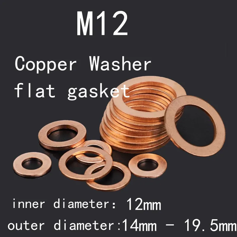M12 Copper Sealing Washers: Premium Flat Gaskets for Secure Seals ...