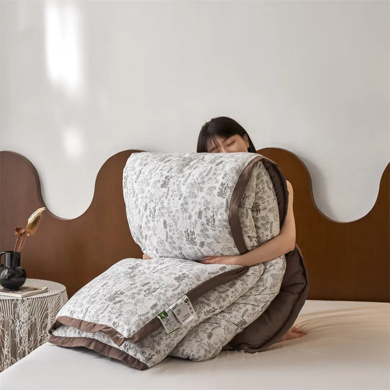Double Layer Gauze Comforter | Soybean Fiber Winter Duvet | Breathable ...