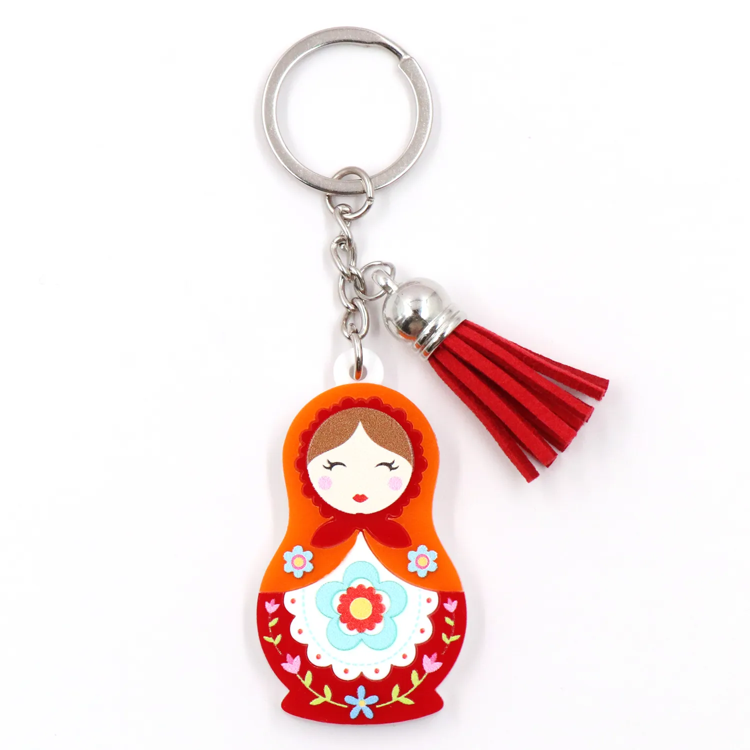 DHgate.com:2024Trendy Acrylic Matryoshka Doll Keychain, Unique CN ...