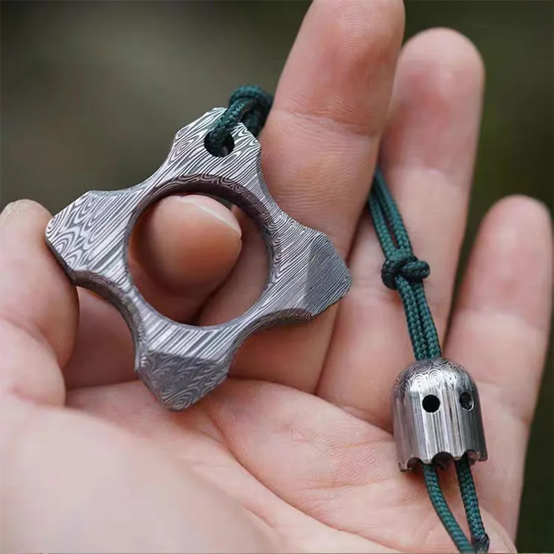 Bead Spinner: Damascus Copper Horse Knife Bead Tool, EDC Fidget Slider ...