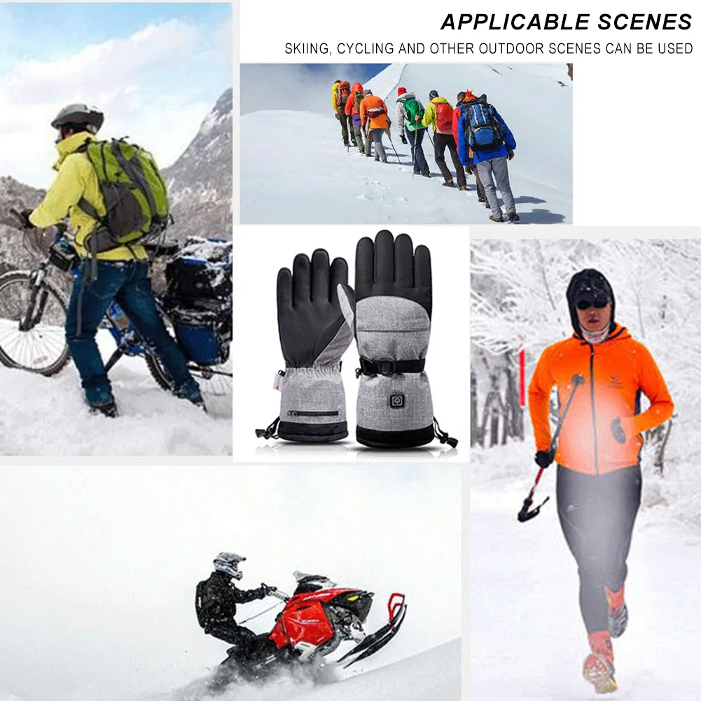 Winter Motorcycle Gloves Warm Full-Finger Thermal Waterproof Windproof ...