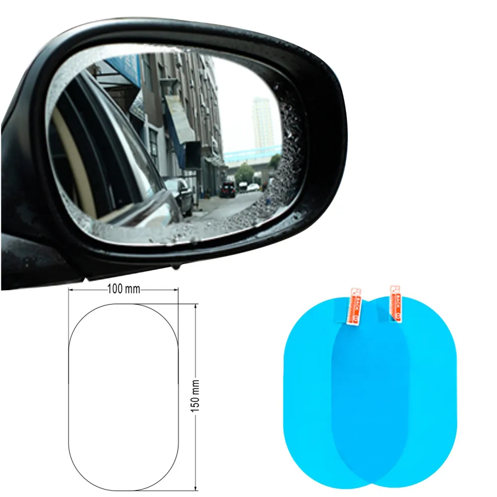 2-Pack Universal Car Side Mirror Rainproof Anti-Fog Protective Films ...