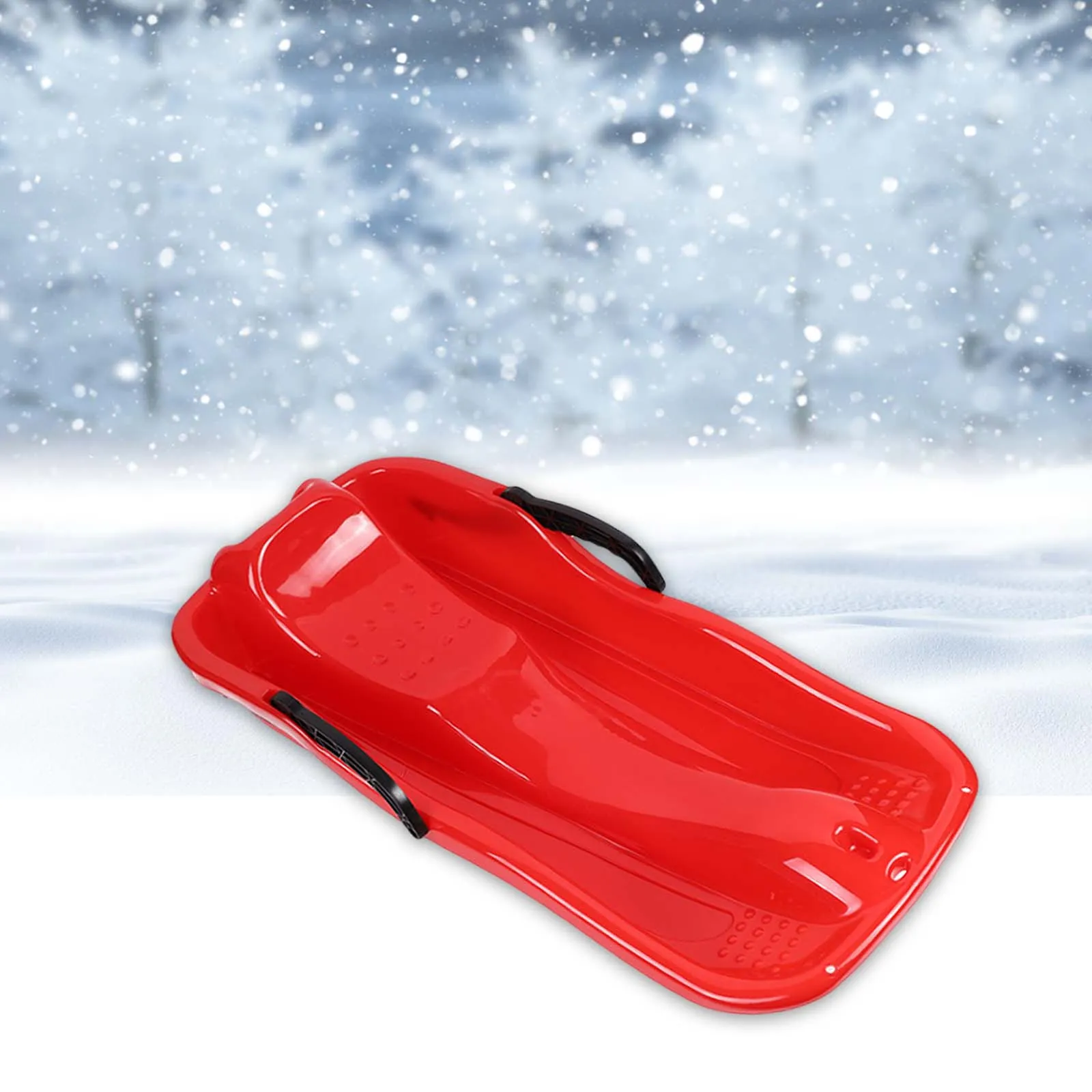 Winter Snow Sled with Pull Rope, Brake, and Sledding Ski for Snow Fun ...
