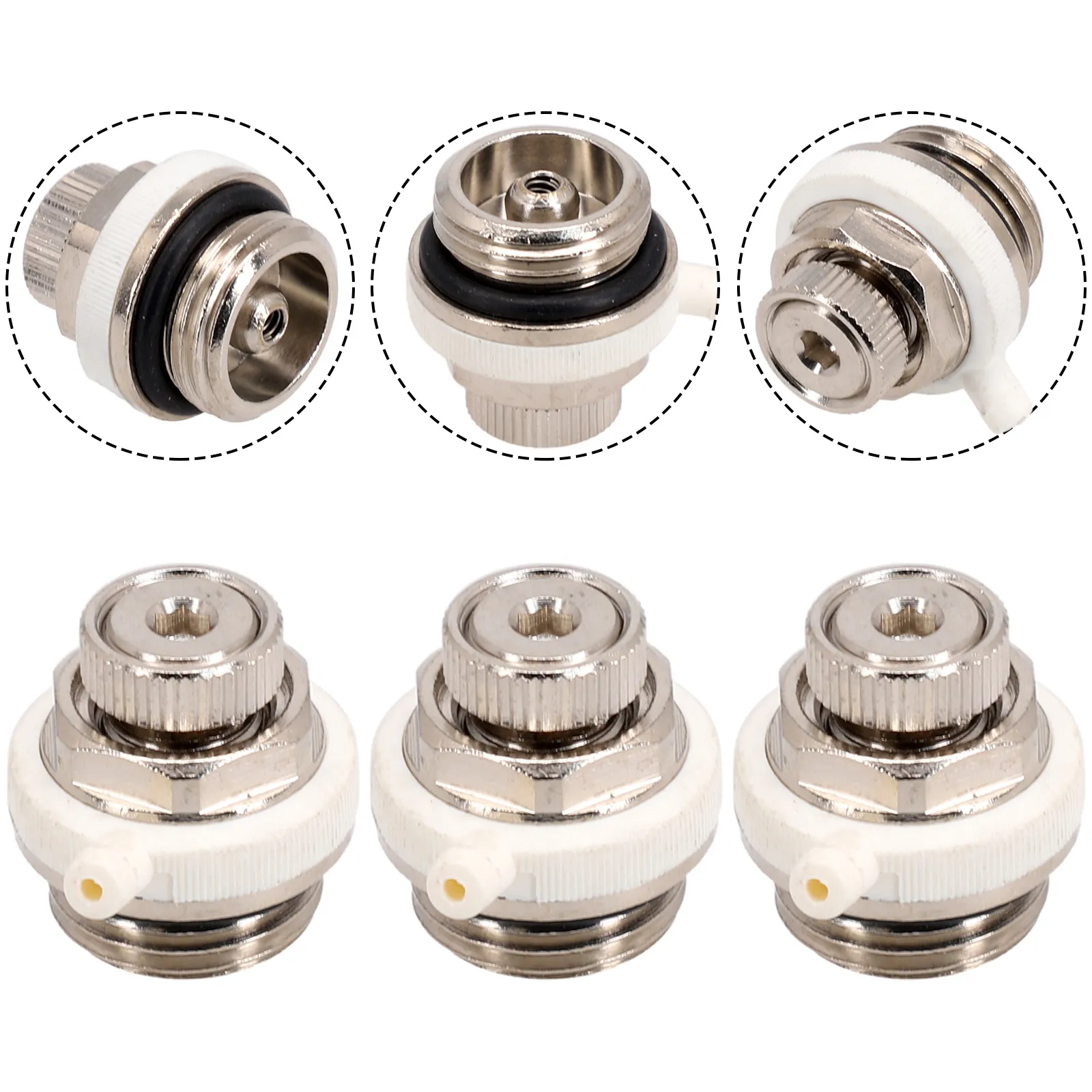 Radiator Valve Air Vent Bleeding 1/2 BSP 27x26x26mm Auto Cut-off ...