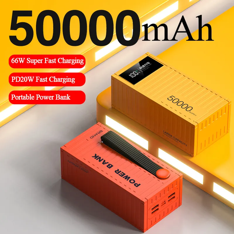 Power Bank Mobile Phone Charger: 50000mAh High Capacity 66W Fast ...