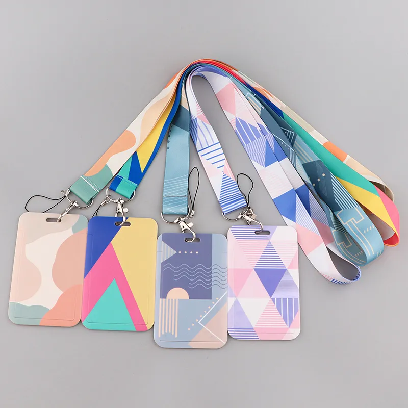 Woman's Color Lanyard With ID Card Holder, 2cm Width, Hanging Neck ...