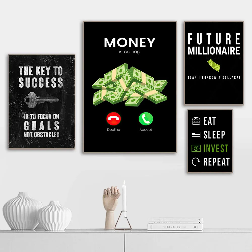 Money is Calling: Inspiring Canvas Wall Art for Financial Ambition ...