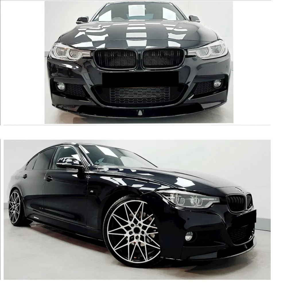 Car Grilles: Glossy Black Double Slat Line Grilles For 3 Series F30 F31 ...