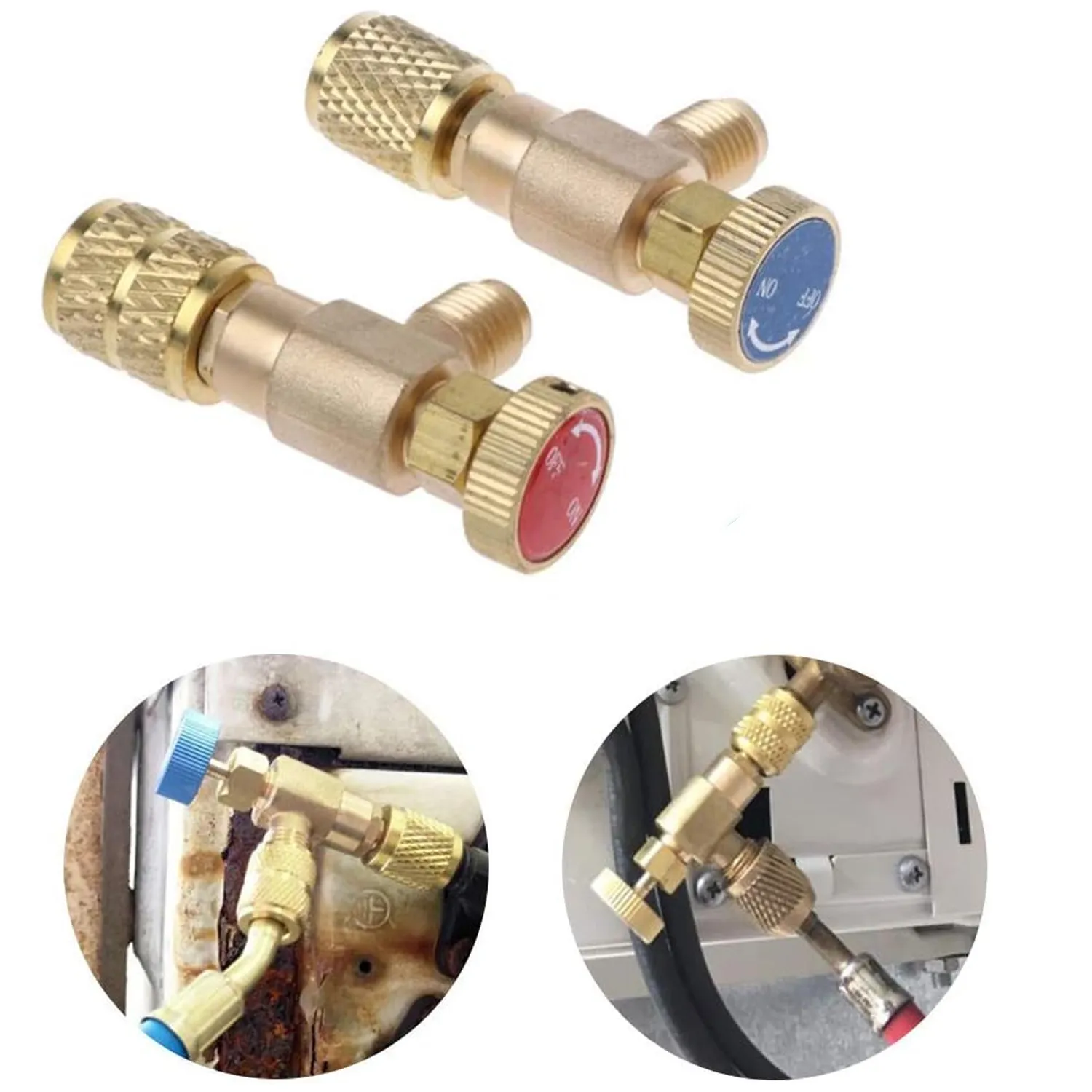 R410A R22 Refrigerant Charging Valve, Liquid Safety Adapter, Flow Control Ball Valve For Air ...