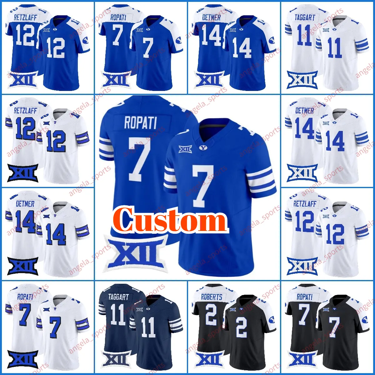 1996 Throwback BYU College Football Jersey Chase Roberts Harrison ...