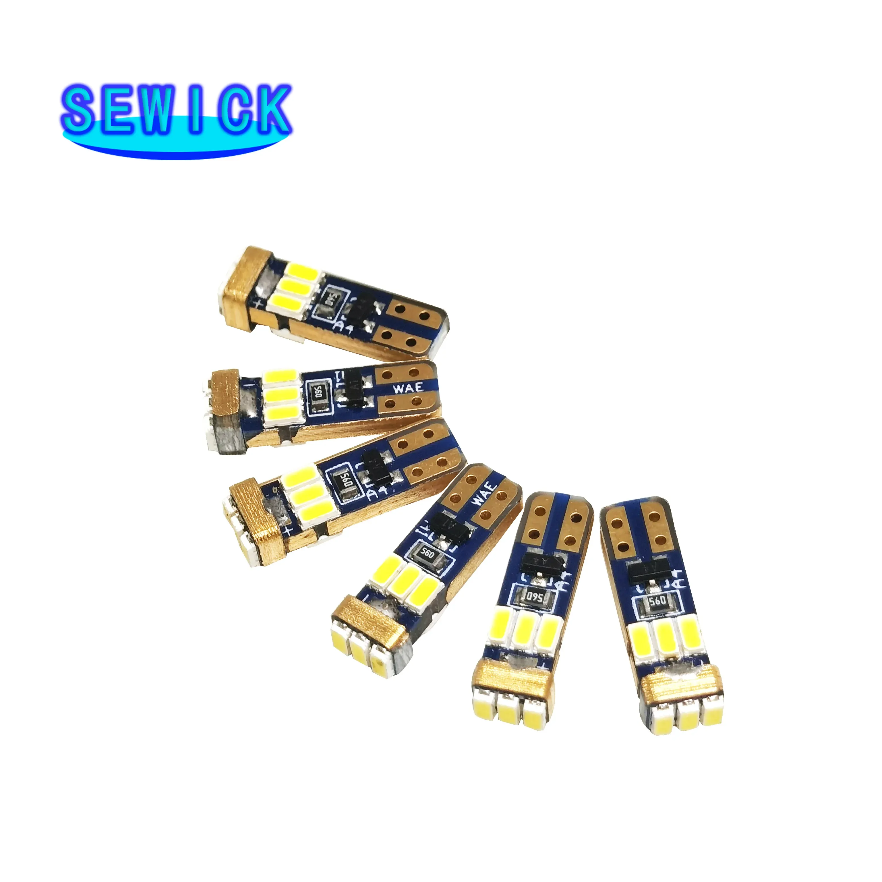 100X DC 12V Canbus T5 LED Bulbs, Wedge Side Light, 4014 Chip 9SMD ...