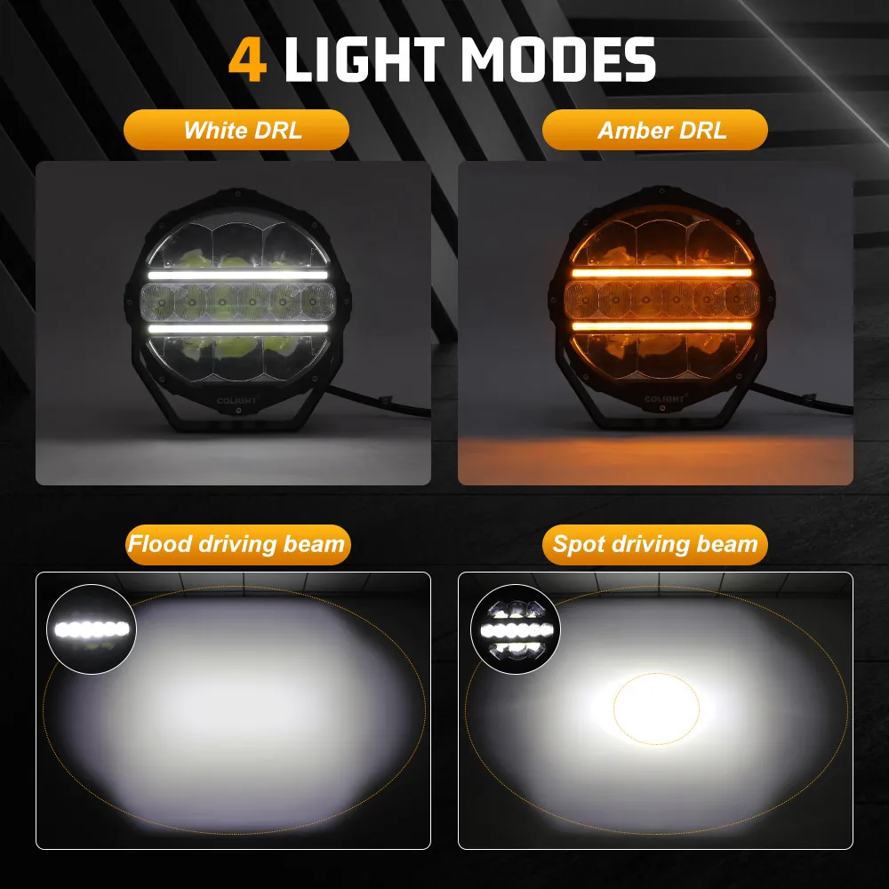 CO LIGHT 9inch 480W LED Work Lights Bar Headlight Driving Offroad Lamp ...