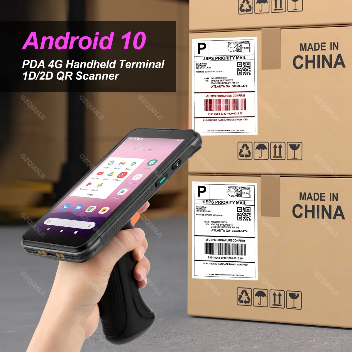 Android Handheld PDA Scanner: 4GB+64GB, NFC, 2D Laser, Inventory ...