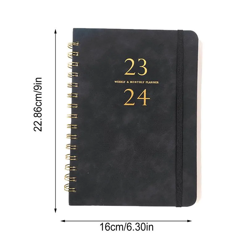 Wholesale 2024 Planner Book Hard Cover 2024 Planner Spiral Coil Diary ...