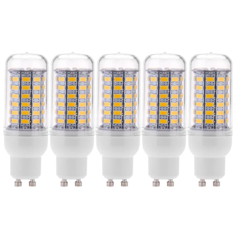 5X GU10 LED Bulbs - 10W Warm White, 69 SMD LEDs, 360° Corn Light ...