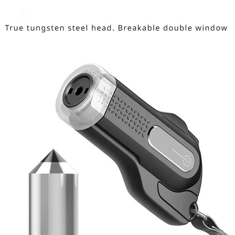 Tungsten Steel Car Safety Hammer, Spring-Loaded Window Breaker for ...
