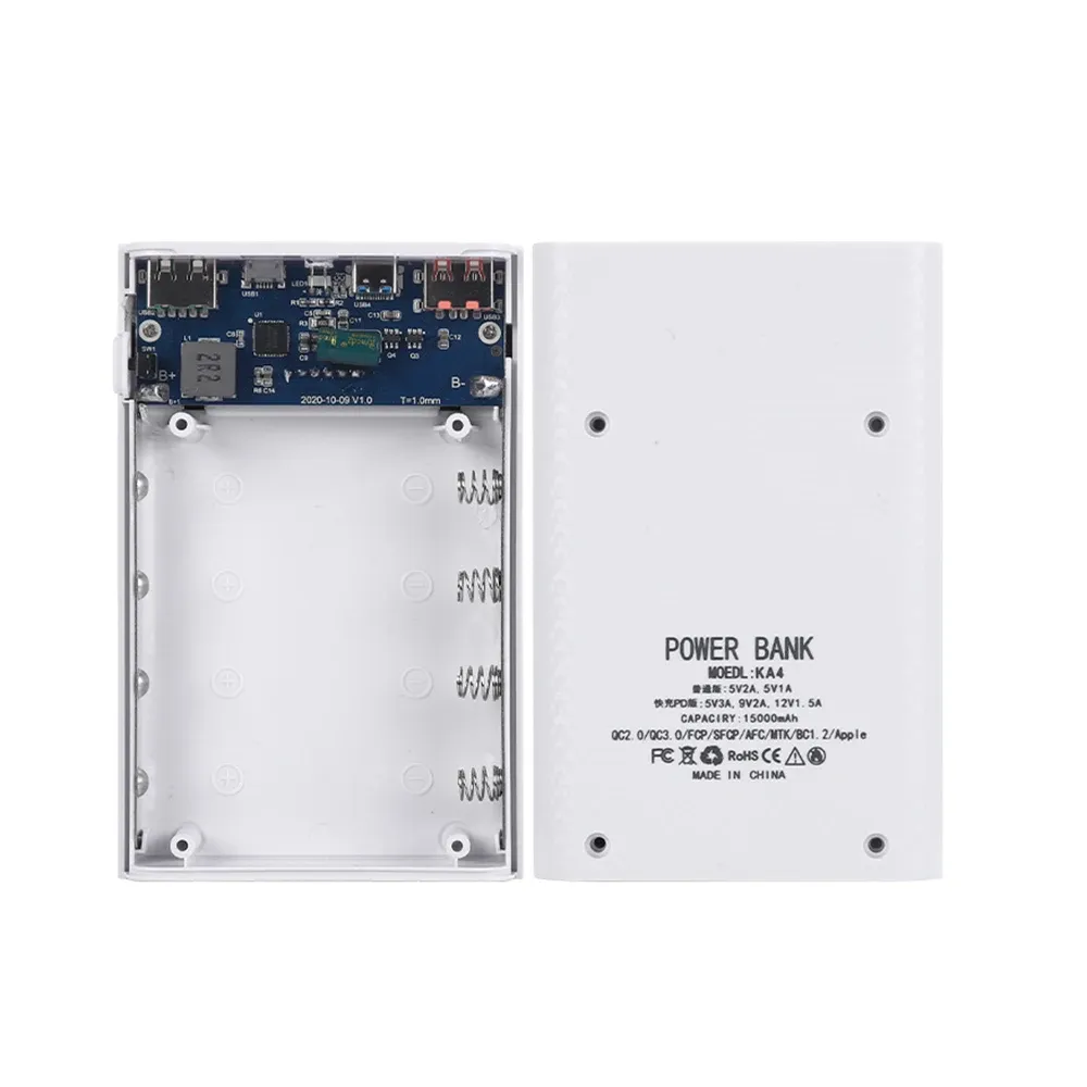 DIY Power Bank Kit: 5V Dual USB Type C Battery Case Build Your Own ...