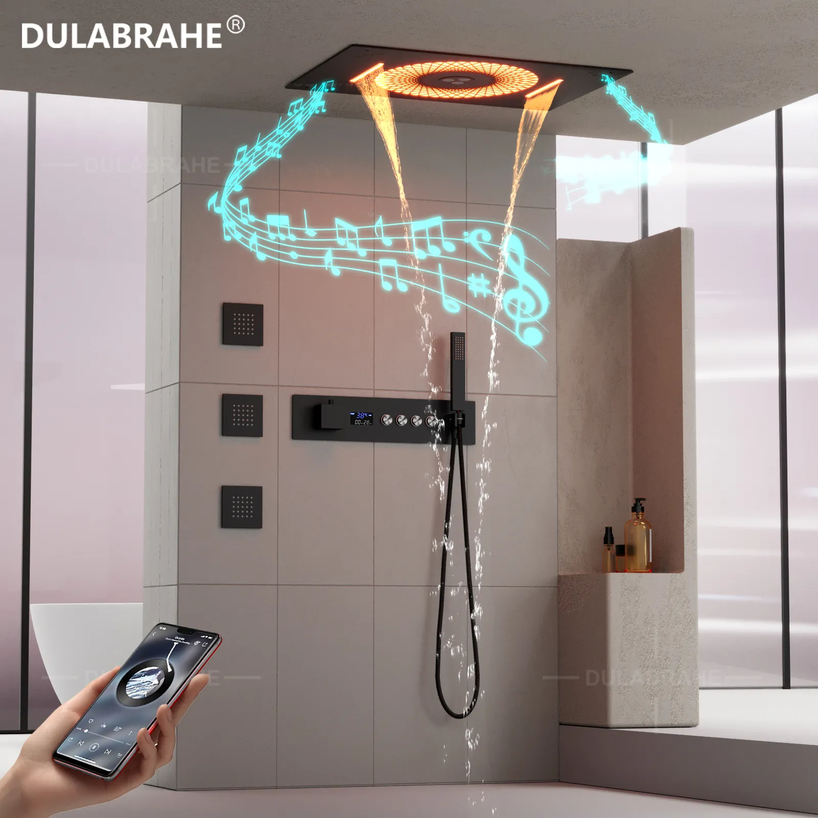 DULABRAHE 2024 Wall Mounted Thermostatic Concealed Thermostatic Shower ...
