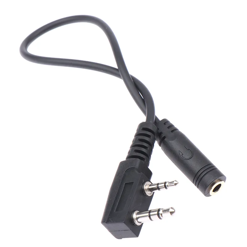 K1 2 Pin To 3.5mm Female Audio Adapter Cable Walkie Talkie Headset ...