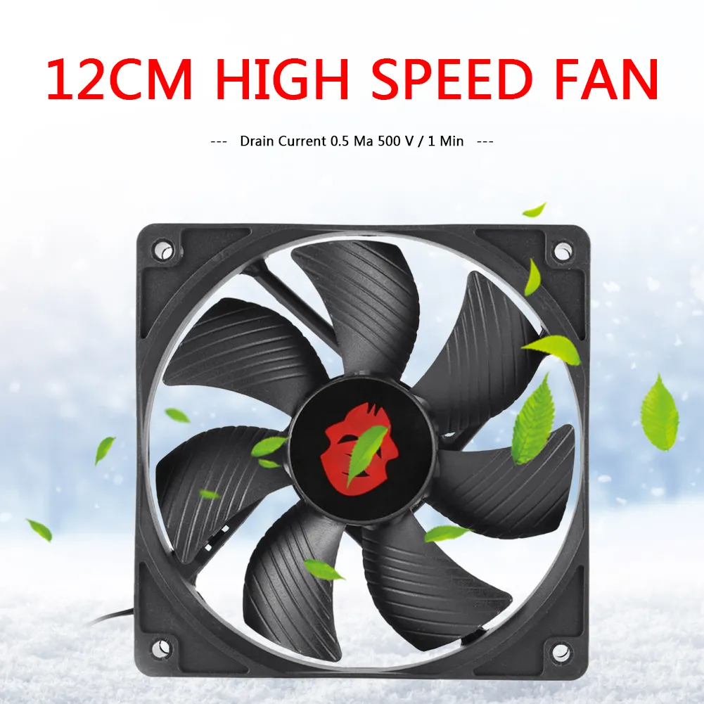 High Speed Computer Chassis Fan 120mm, 3000RPM, Large 4 Pin PC Fan ...