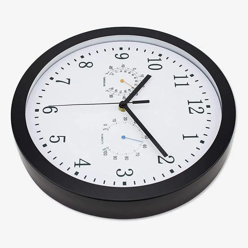Waterproof Outdoor Wall Clock: 10-Inch Silent Round Battery-Operated ...