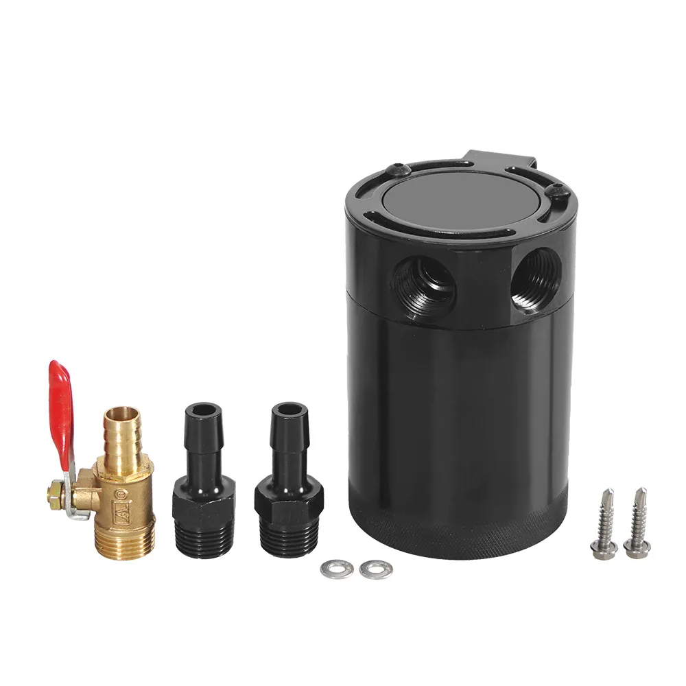 Universal Car Oil Catch Can Tank Separator with Breathing Filter and ...