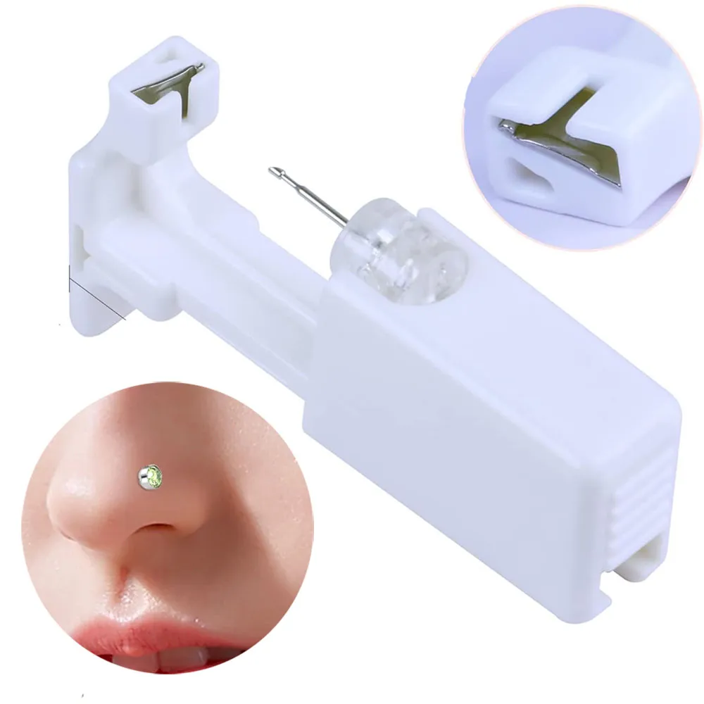 Self Nose Piercing Gun Kit - Disposable, Painless Piercing Tool with ...