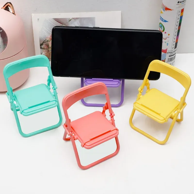 Cute Foldable Lazy Mobile Phone Holder, Mini Chair Shape Stand ...