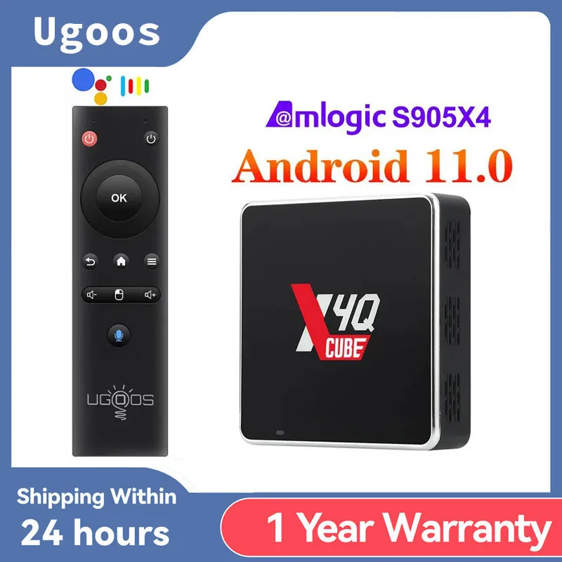 Ugoos X4Q Pro smart set alarm clock Top Box - Android 11, XK Cube, 4GB RAM, 32GB/64GB Storage ...